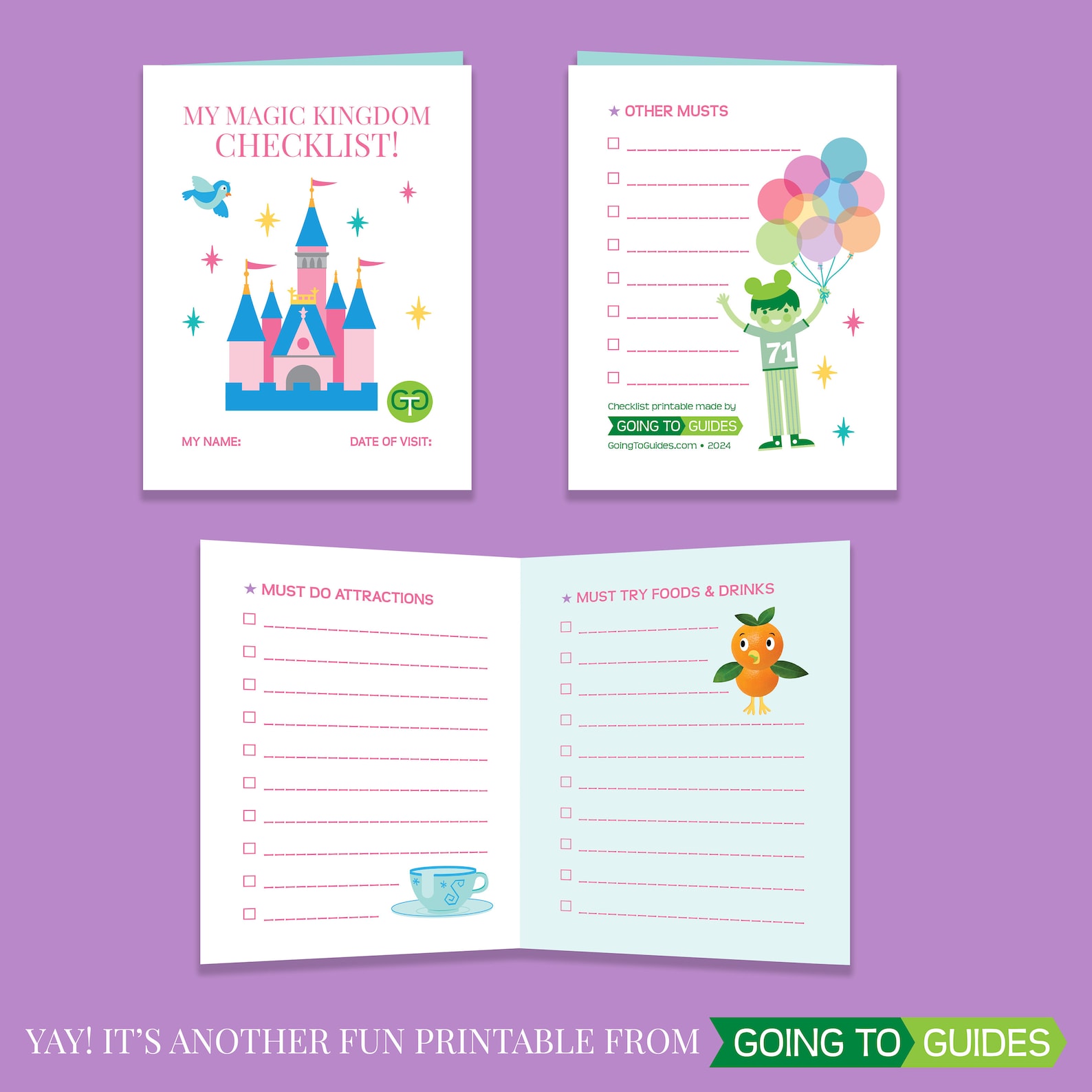 “My Checklist” Printable Booklets! – Going to Guides: Going to Disneyland